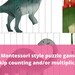Dinosaurs Skip Counting Puzzle Games Printable Montessori Educational ...