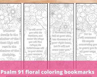 4 Coloring Bible Verse Bookmarks Printable Christian - Etsy