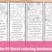 Psalm 91 Coloring Bible Verse Bookmarks Printable, Floral Scripture ...