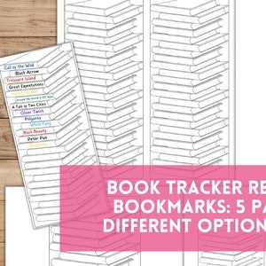 Book Stack Coloring Bookmarks Reading Tracker Log, Books of the Bible ...