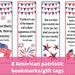 American Patriotic Bookmarks Gift Tags, Military Veteran Appreciation ...