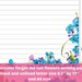 Forget Me Not Writing Paper Printable Stationery Lined and Blank, A4 ...