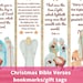Christmas Nativity Scripture Bookmarks, Bible Verse DIY Gift Goodie Bag ...