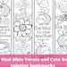 Be Kind Bible Verse Coloring Bookmarks for Kids With Cute - Etsy