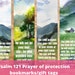 Psalm 121 Bookmarks Prayer of Protection and Blessings Cards Printable ...
