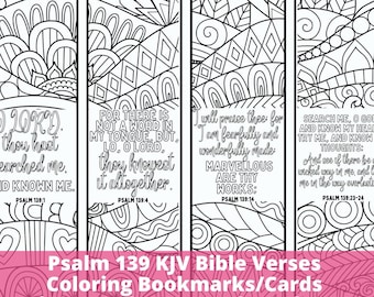 Prayer Scripture Coloring Bookmarks KJV Bible Verses About | Etsy