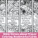 Prayer Scripture Coloring Bookmarks KJV Bible Verses About | Etsy