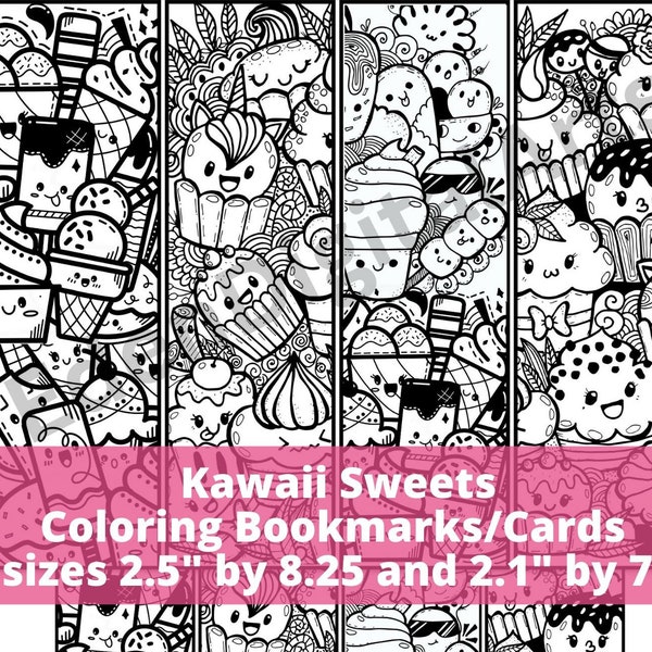 Coloring Bookmarks - Etsy