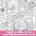 Psalm 23 Coloring Bible Verse Bookmarks, KJV Scripture Christian ...