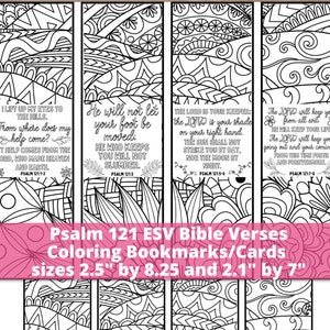 Psalm 121 Coloring Bible Verse Bookmarks ESV Scripture - Etsy