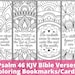 Psalm 46 Coloring Bible Verse Bookmarks, KJV Scripture God is Our ...