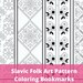 Slavic Folk Art Pattern Coloring Bookmarks Cultural Craft - Etsy