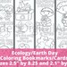 Ecology Earth Day Cute Kawaii Kids Coloring Bookmarks, Class Spring ...