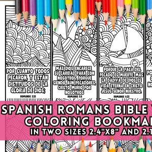 Spanish Romans Salvation Bible Verses Bookmarks to Color, Espanol RVR ...
