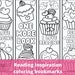 Cupcakes Reading Coloring Bookmarks for Kids Classroom | Etsy
