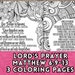 Lord's Prayer Bible Verses Doodle Coloring Pages to Help Memorization ...