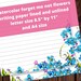 Forget Me Not Writing Paper Printable Stationery Lined and Blank, A4 ...