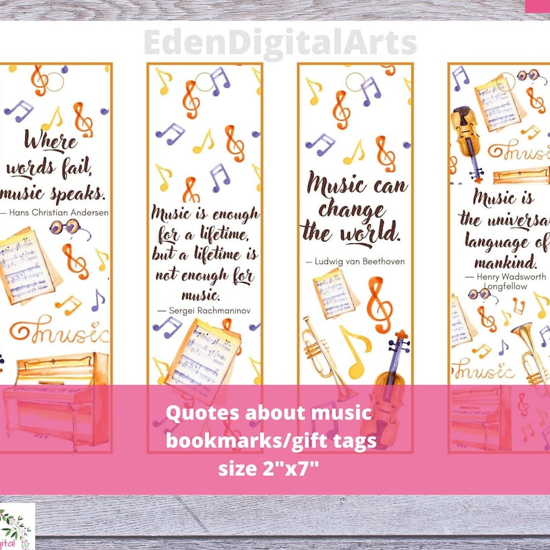 Music Bookmark - Etsy
