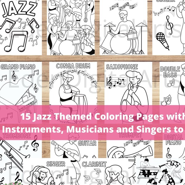 Black Musicians Coloring Pages - Etsy