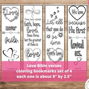 Color Your Bookmarks Love Bible Verses, DIY Christian Valentines ...