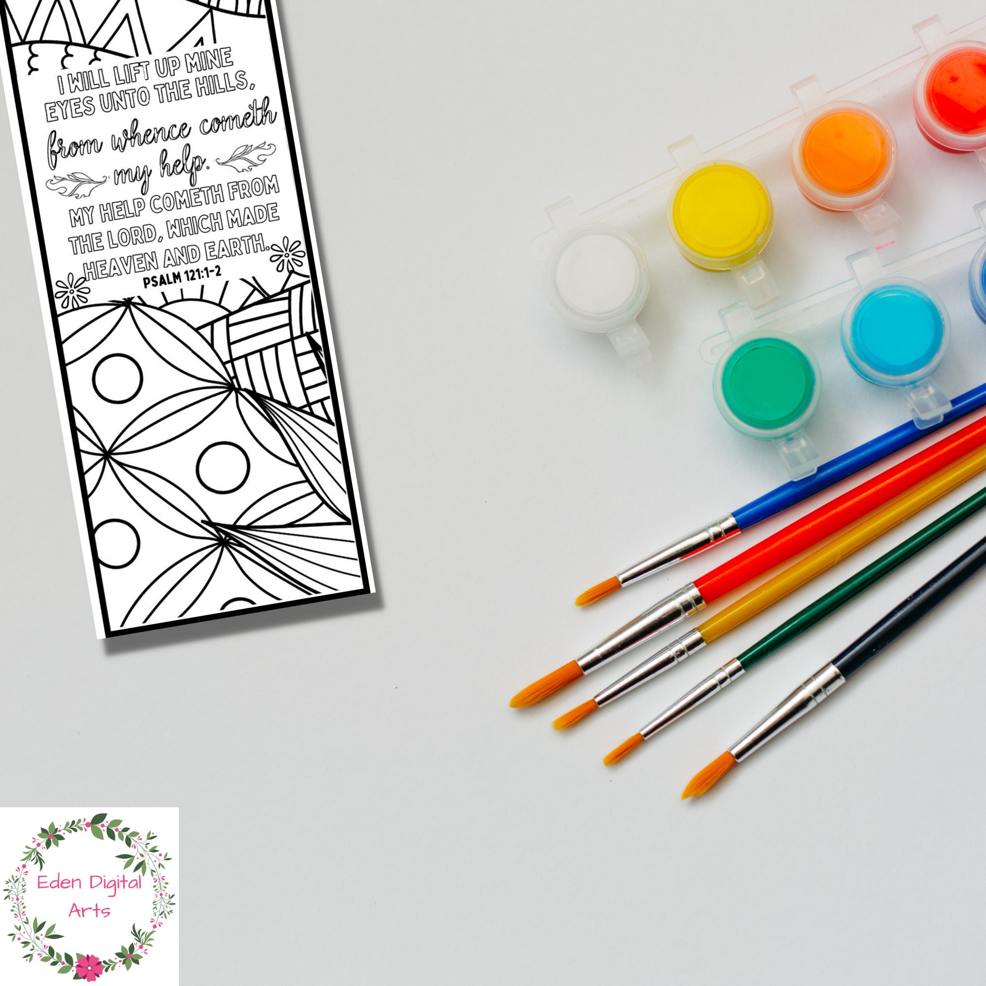 Psalm 121 Coloring Bible Verse Bookmarks KJV Scripture - Etsy UK