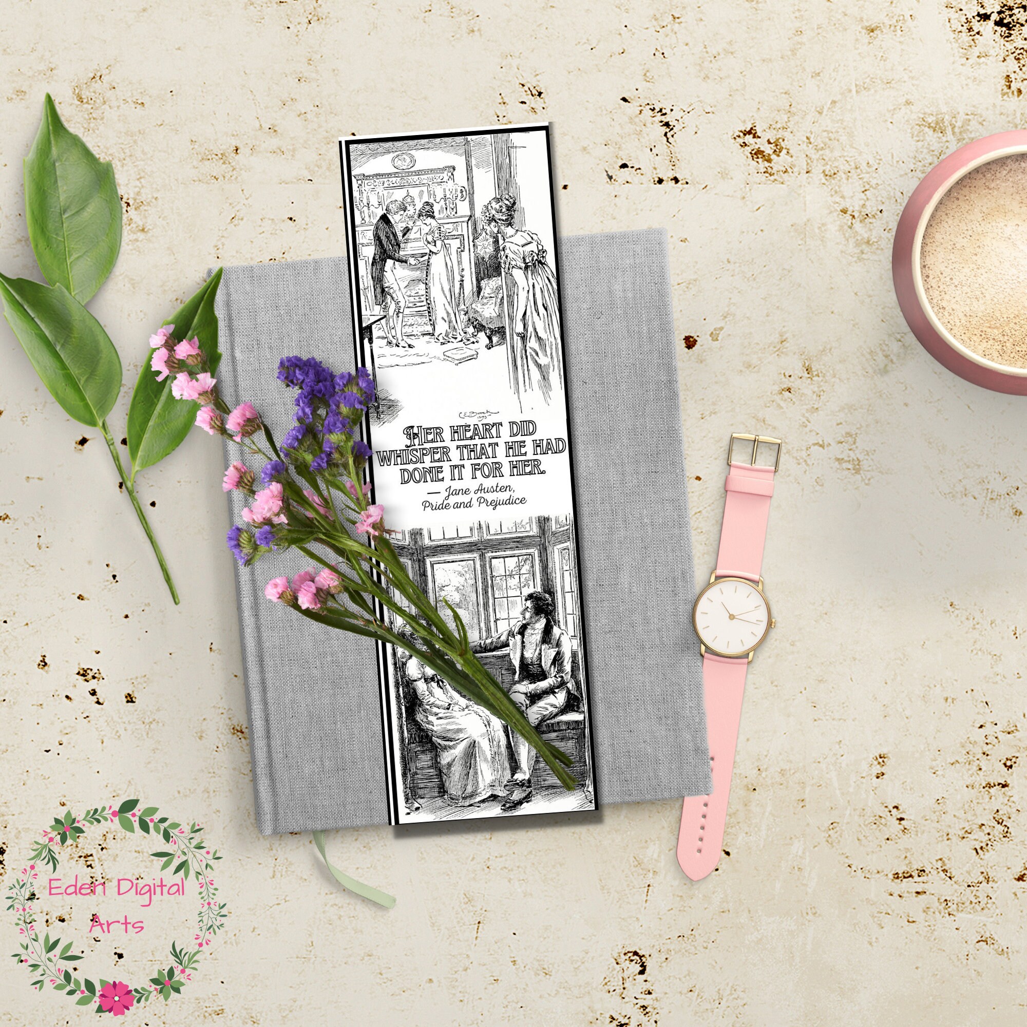 Pride and Prejudice Quotes by Jane Austen Coloring Bookmarks - Etsy