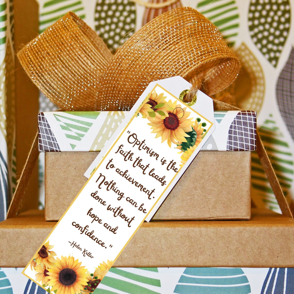 Sunflowers Bookmarks Inspirational Quotes for Women PDF | Etsy