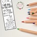 Worship Psalms Bible Verse Coloring Bookmarks for Kids Whimsical Birds ...