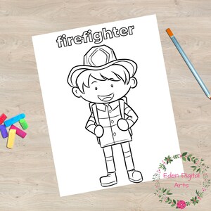 Community Helpers Coloring Pages for Kids Printable Activity ...