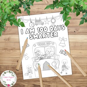 100 Days of School Coloring Pages, Classroom Colouring Posters ...