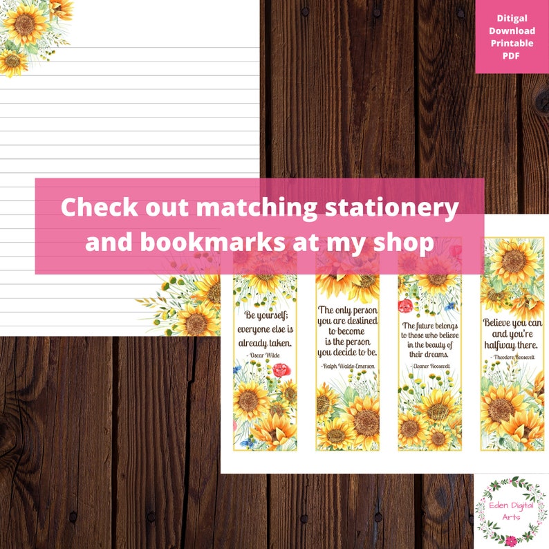 Sunflowers Motivational Quotes Stickers Floral Inspirational - Etsy