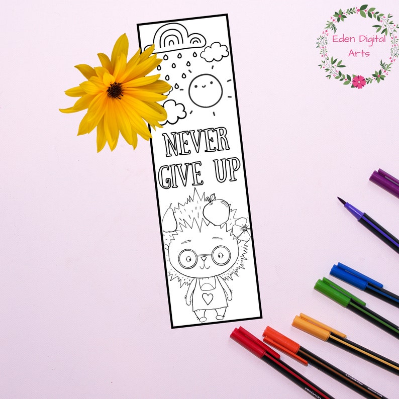 Compliments Coloring Bookmarks for Kids Cute Animals Acts of Kindness ...