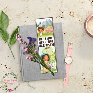Cute Easter Bookmarks for Kids With Bible Verses, Christian Scripture ...