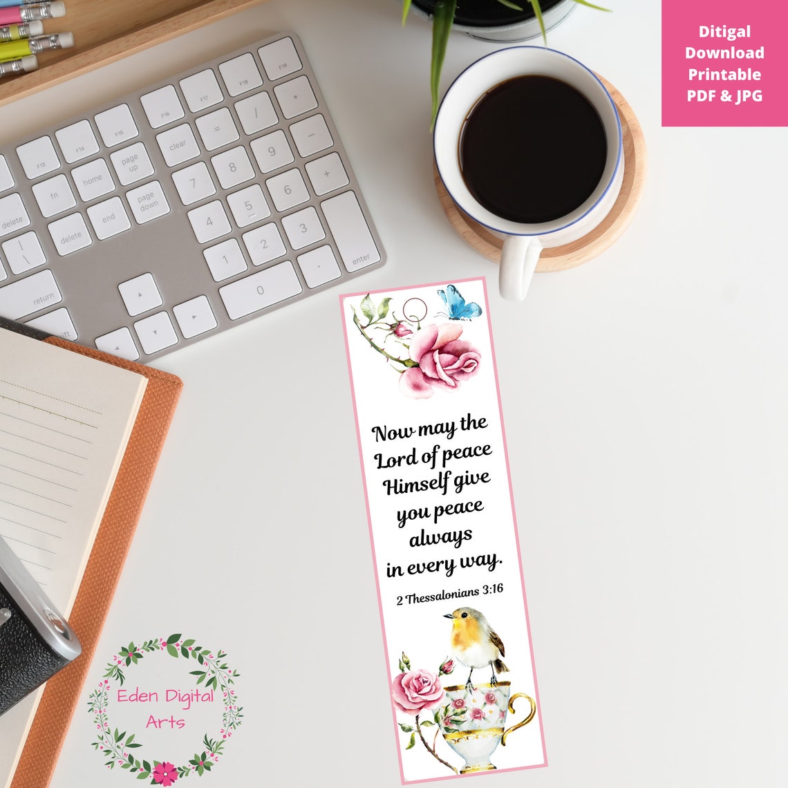 Birds & Blessings Bible Verse Bookmarks Gift Tags Scripture - Etsy