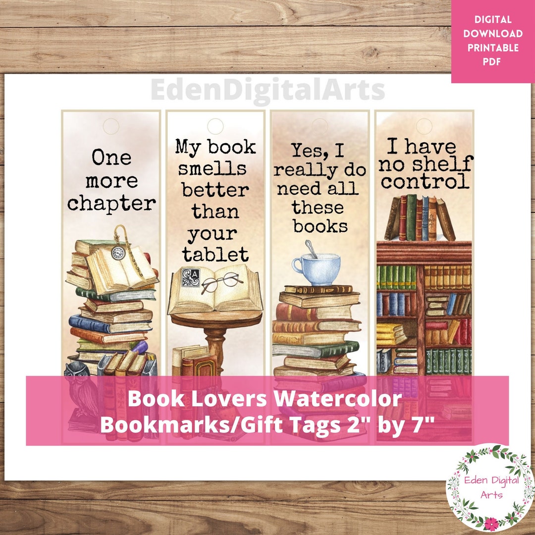 Book Lovers Funny Quotes Bookmarks Set, Bookish Reader Sayings Book ...