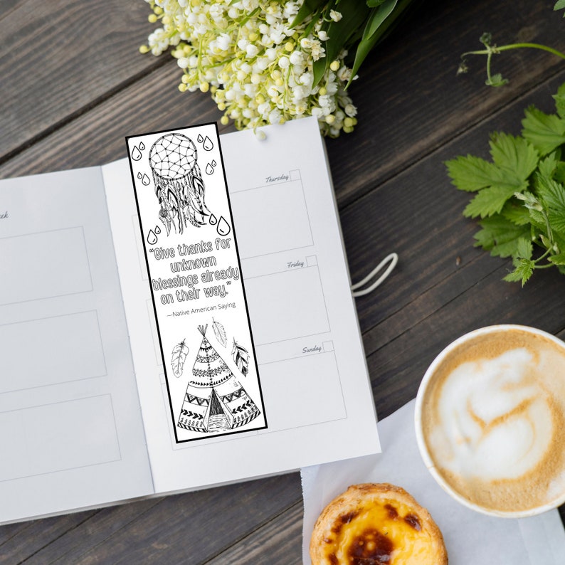 Native American Quotes Coloring Bookmarks Indigenous People | Etsy