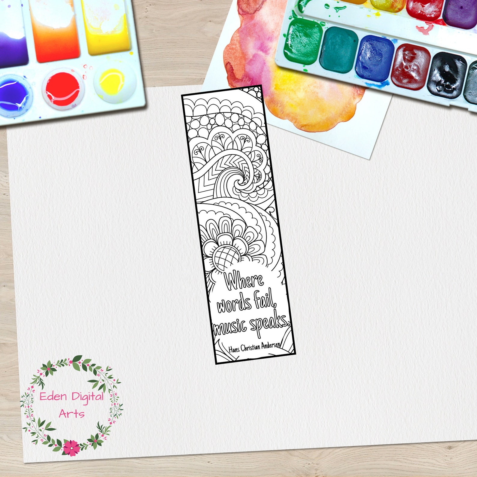 Inspirational Music Quotes Coloring Bookmarks Zentangle - Etsy