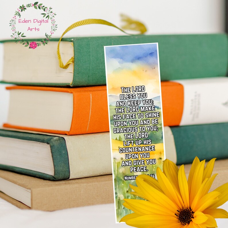 The Lord Bless You and Keep You Blessing Bible Verse Bookmarks ...