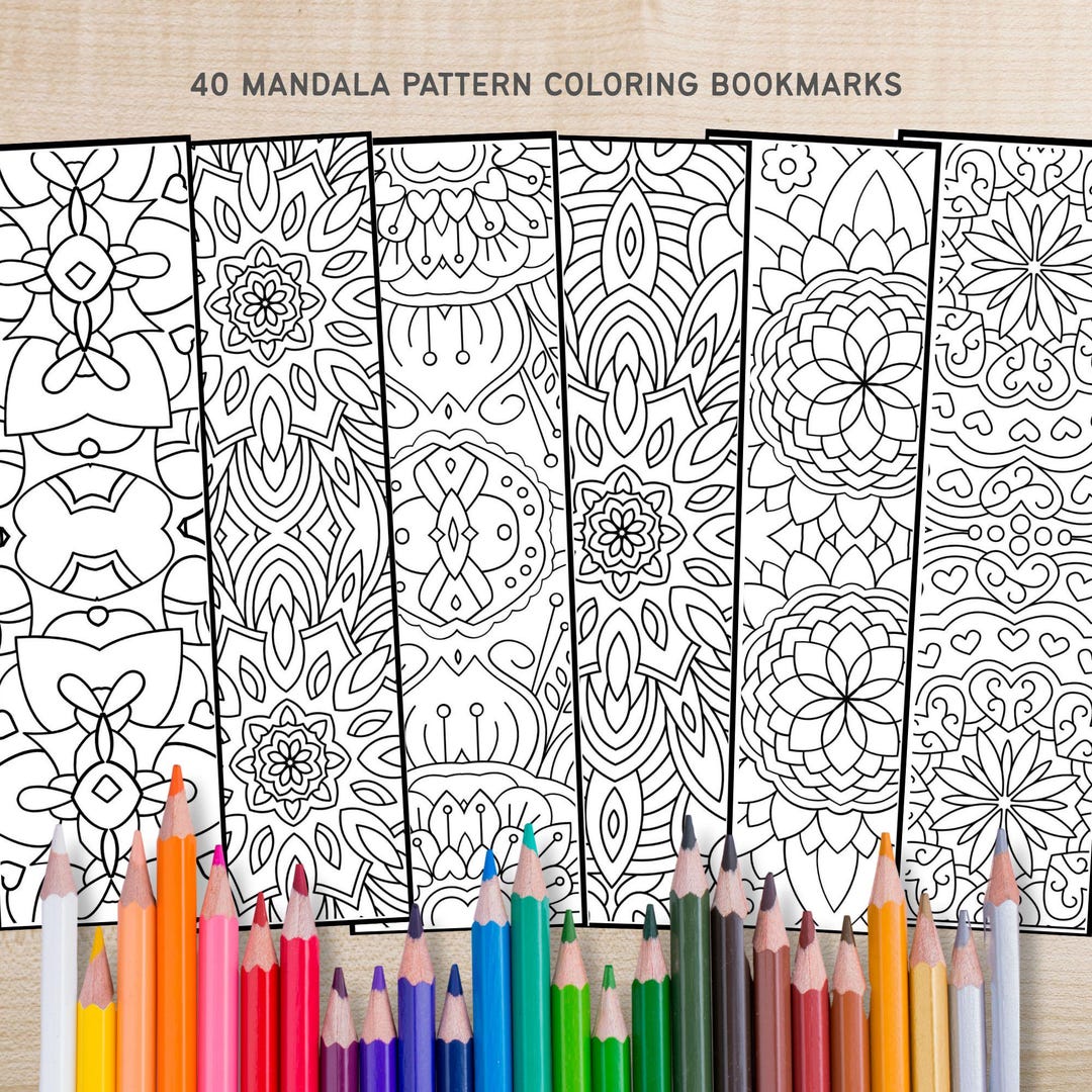 40 Mandala Coloring Bookmarks Mindful Craft for Kids Calm Classroom ...