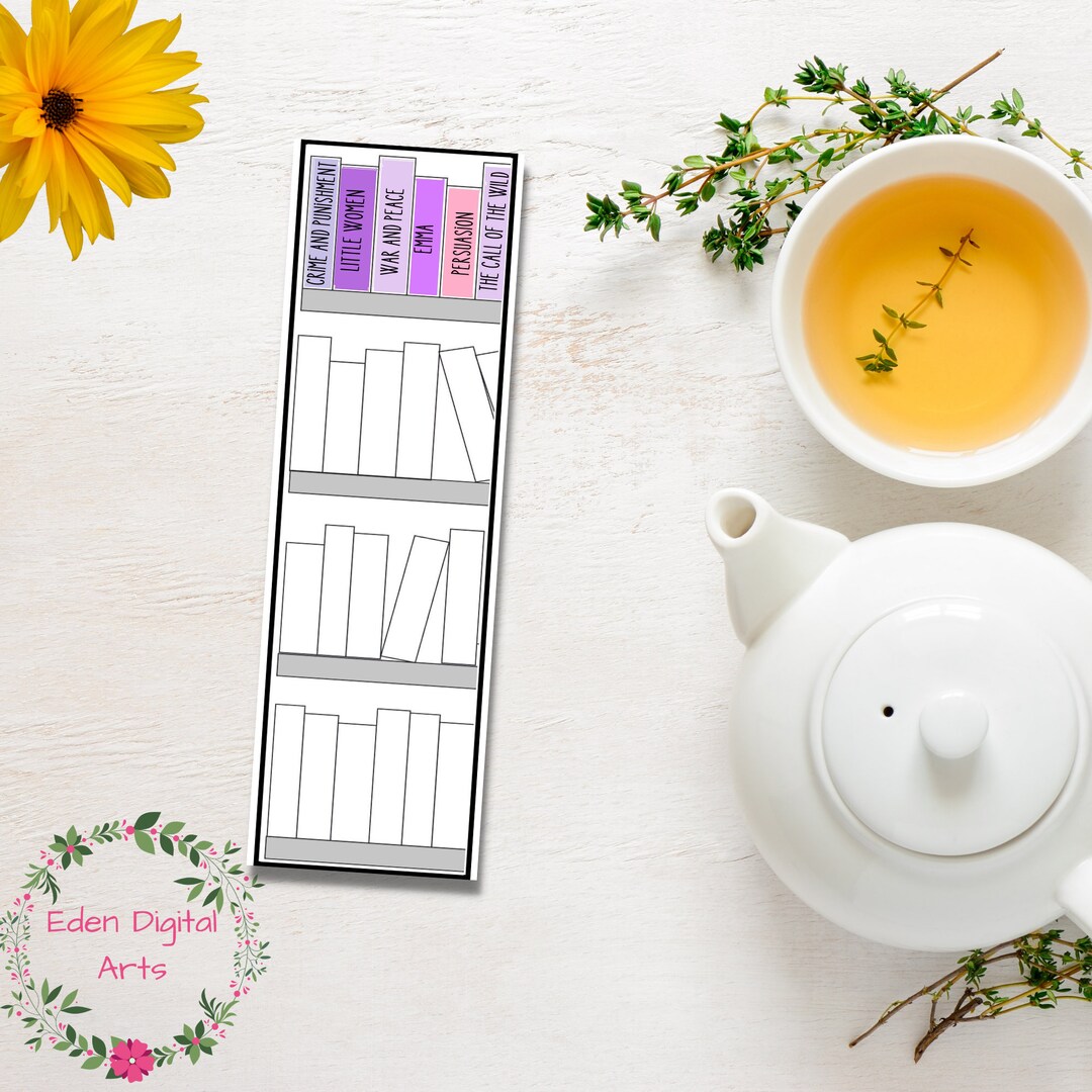 Book Reading Tracker Bookshelf Coloring Bookmarks, Books of the Bible ...