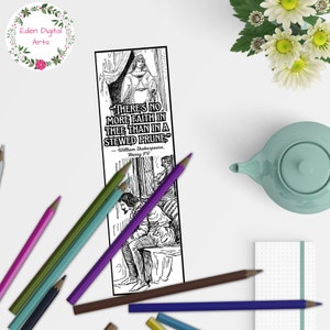 Funny Shakespearean Insults 8 Coloring Bookmarks Shakespeare Quotes ...