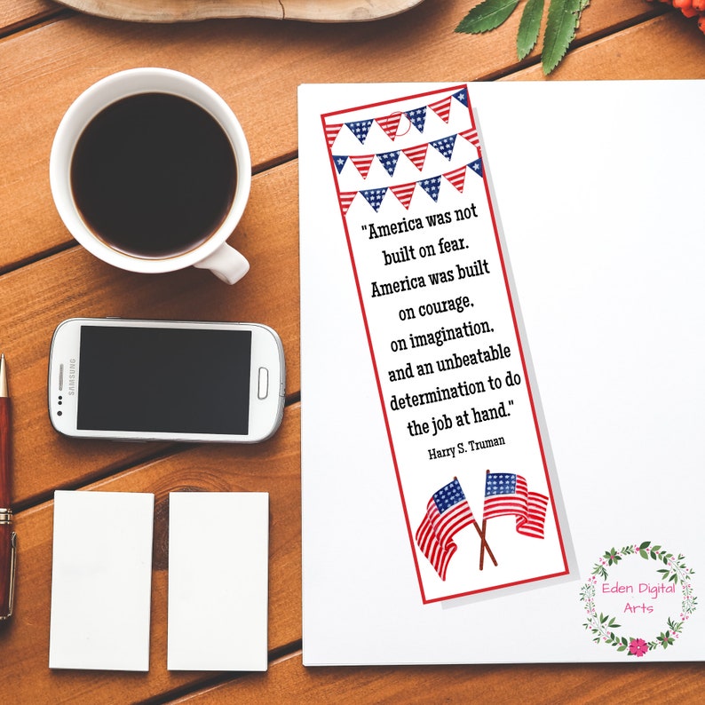 American Patriotic Bookmarks Gift Tags Military Veteran - Etsy