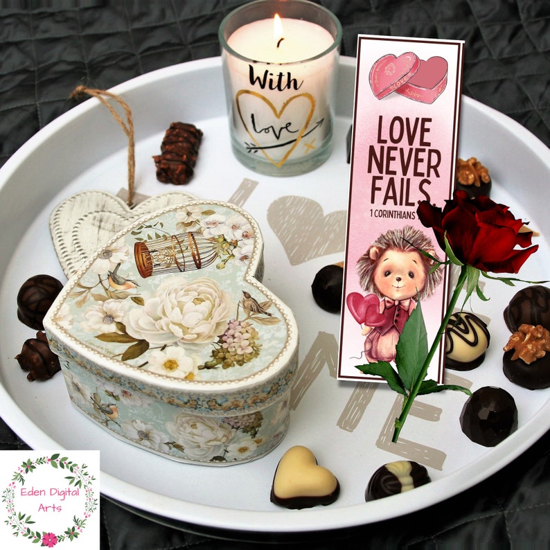 Love Bible Verses Bookmarks for Kids Cute Watercolor Woodland - Etsy