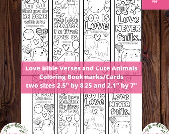 Printable Cute Valentine Coloring Bookmarks for Kids - Etsy