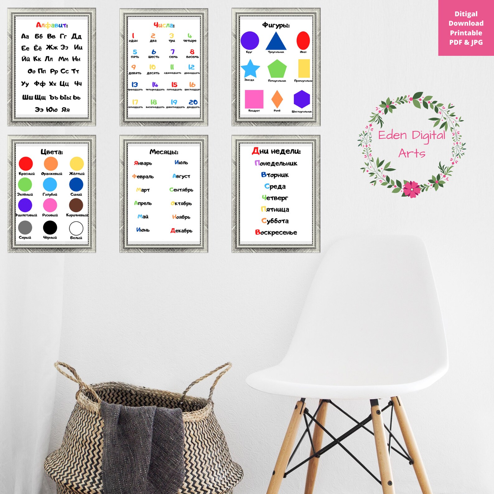 Educational Posters in Russian Language for Kids Printable | Etsy