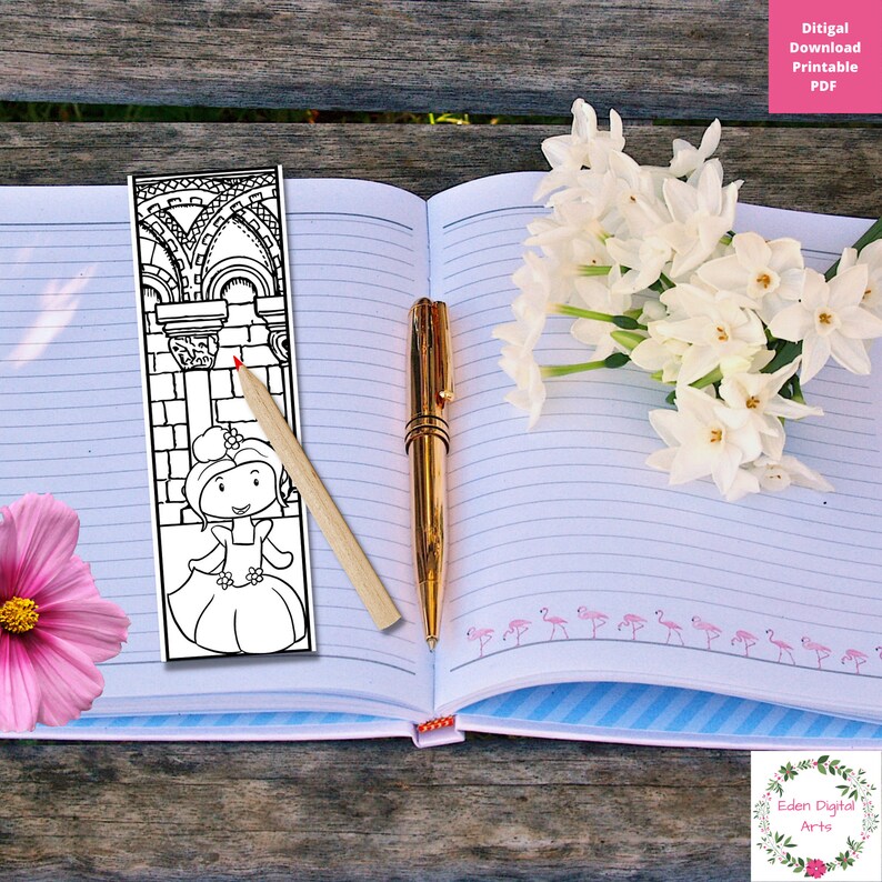 Beauty and the Beast Coloring Bookmarks for Kids Literary - Etsy