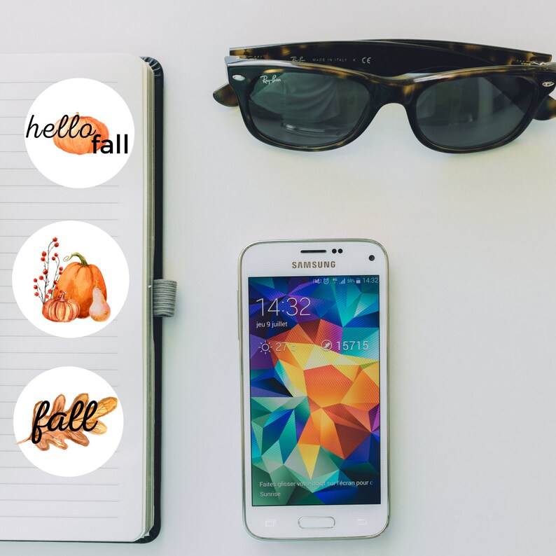 Thankful Fall Quotes Stickers Print & Cut Cozy Autumn Leaves - Etsy