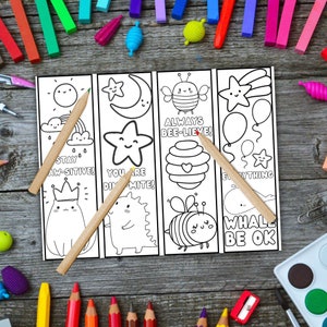 Coloring Bookmarks for Kids Encouraging Animal Puns Cute Random Acts of ...