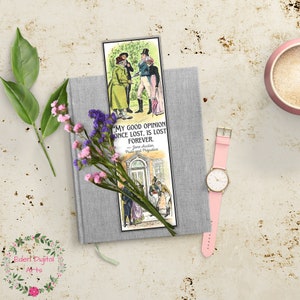 Pride and Prejudice Quotes Bookmarks Jane Austen Book Club Favor Cards ...