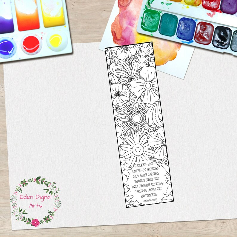 Floral Psalms Bible Verse Coloring Bookmarks Scripture - Etsy